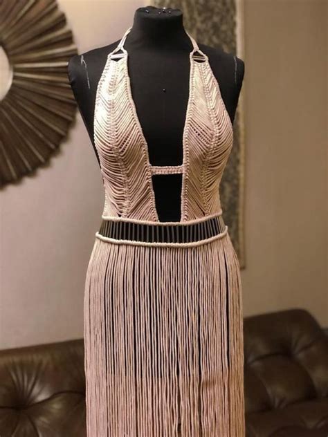 Одежда МАКРАМЕ macrame 537 photos Macrame dress Pink dress