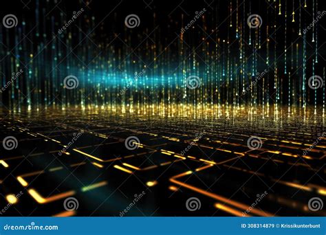 Digital Abstract Network Binary Code Ai Generated Stock Image Image