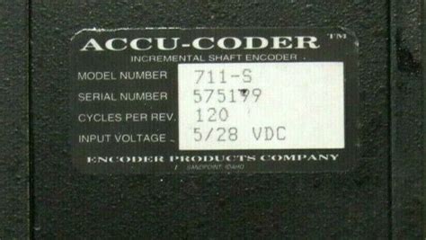 NEW ENCODER PRODUCTS S ACCU CODER S SB Industrial Supply Inc