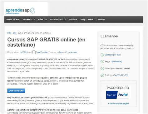Curso gratis de SAP páginas para estudiar gratuitamente curriculumsvitae net