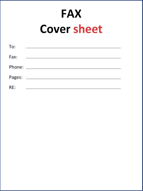 Irs Fax Cover Sheet Template Pdf