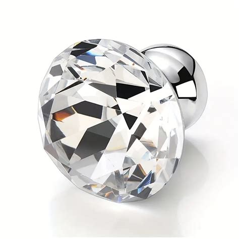 Diamond Shape Crystal Glass Handle Knob Single Cabinet Temu