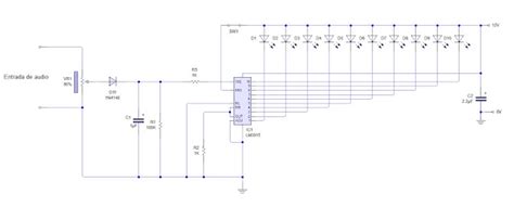 circuitos electrónicos para armar gratis vúmetro led con el lm3915