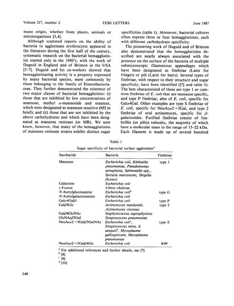 Solution Bacterial Lectins Cell Cell Recognition And Infectious