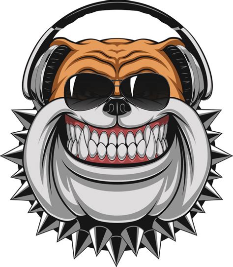 愤怒的狗矢量插图图片 卡通斗牛犬头像矢量设计素材 高清图片 摄影照片 寻图免费打包下载