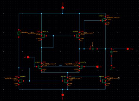 Cadence Two Stage Differential Amplifier As Comparator Electrical Engineering Stack Exchange