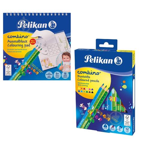 ᐉ Набор Combino цветные карандаши 12 шт. + раскраска 812726 Pelikan ...