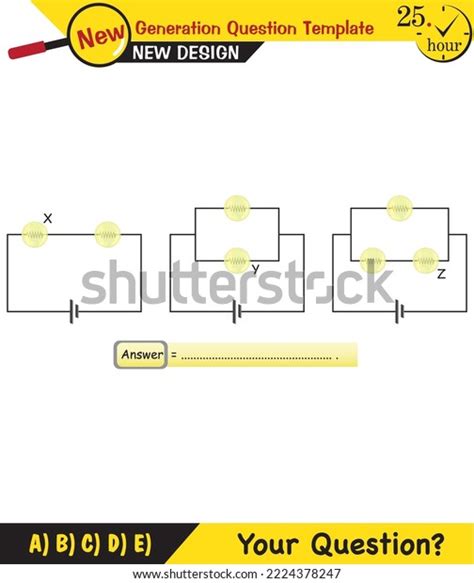 Physics Lecture Notes Simple Electrical Circuits Stock Vector Royalty