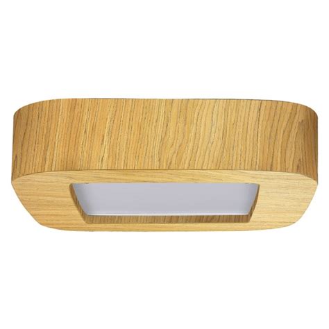 Plafon Wood Madeira Quadrado Arredondado Led 24w Bivolt Freijó Branco