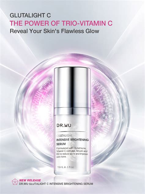 [dr wu] day bright and night renew set daily care glutalight serum 15ml