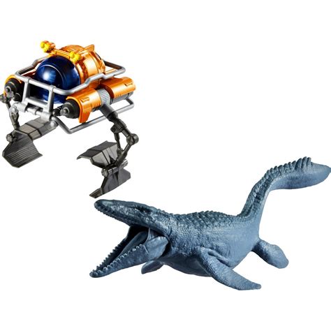 Mattel Jurassic World Cars And Dinosavers Set Mosasaurus Sea Sub Fmy31