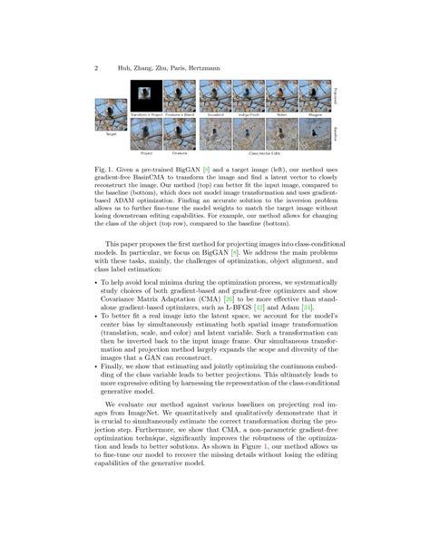 transforming and projecting images into class conditional generative
