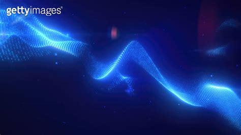 Blue Energy Futuristic Waves With Light Rays And Energy Particles