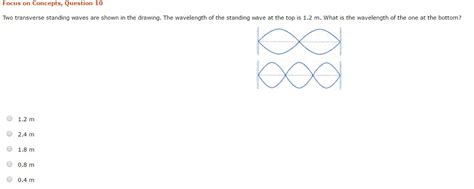 Solved Focus On Concepts Q Question 10 Two Transverse Chegg