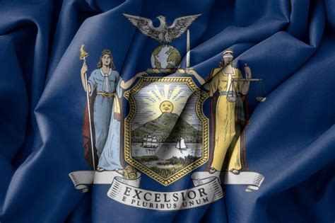 Premium Photo New York Flag Usa State Flag New York Fabric Flag New