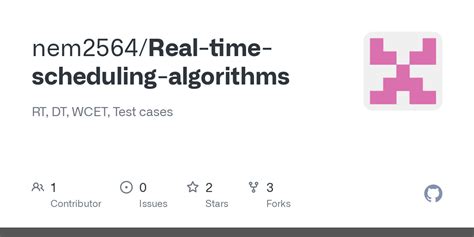 Github Nem2564real Time Scheduling Algorithms Rt Dt Wcet Test Cases