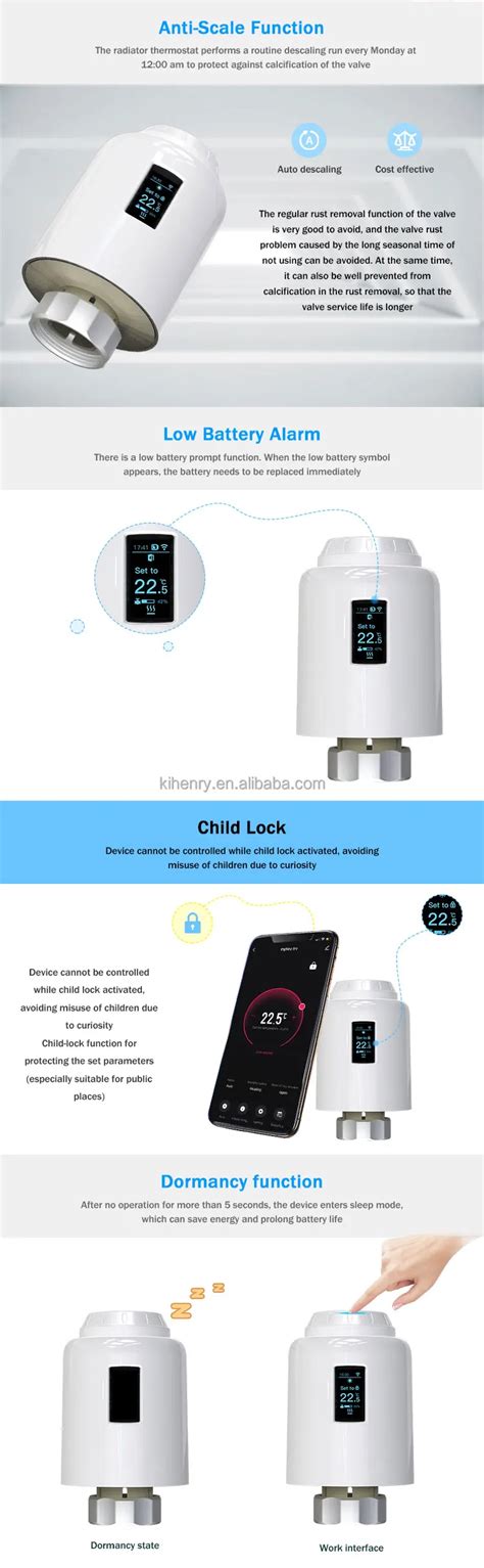 smart temperature control with trv602 anti flammable pc