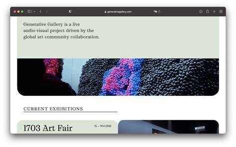 Generative Gallery Website Fonts In Use