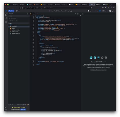 is stackblitz best for demo · issue 103 · argyleink open props · github