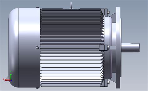 不带底脚有凸缘电机 112m Solidworks 2011模型图纸下载 懒石网
