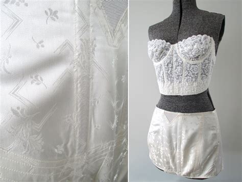 Vintage 40s 50s Pinup Corset Girdle Lingerie By Aquamarinedream