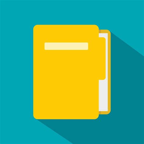 Yellow File Folder Icon Flat Style 15015434 Vector Art At Vecteezy