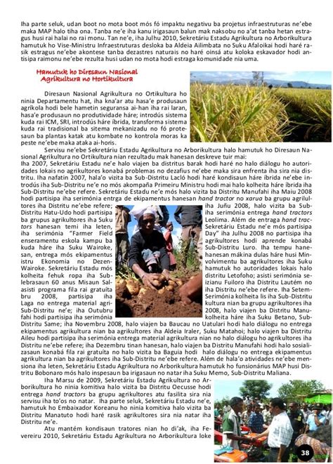 Memoria Ministerio Agricultura E Pescas Timor Leste Periodo 2007