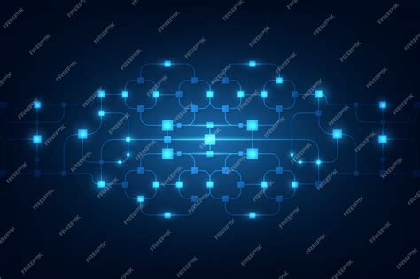 premium vector abstract circuit networking blockchain concept background
