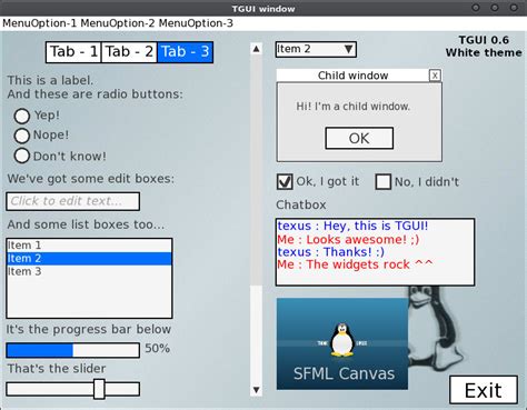 Tgui Texus Graphical User Interface