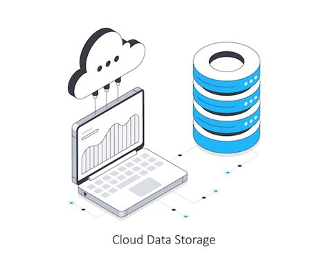 Premium Vector Cloud Data Storage Isometric Stock Illustration Eps