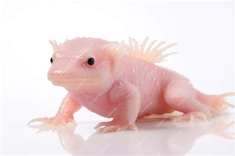 Premium Ai Image Aquatic Amphibian Axolotl On White Background
