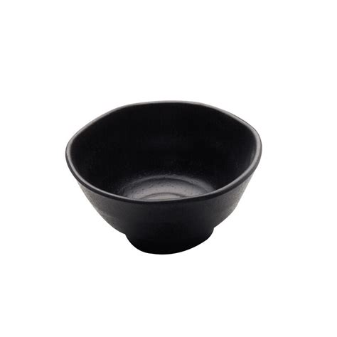 Zen Black Melamine Bowl 115 X 57cm For Asian Dining Pack Of 6 Ukcs