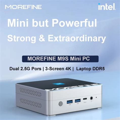 MOREFINE M9S Mini PC Intel N100 Portable Triple Display DDR5 2 5G Dual Ethernet Port Gaming Mini