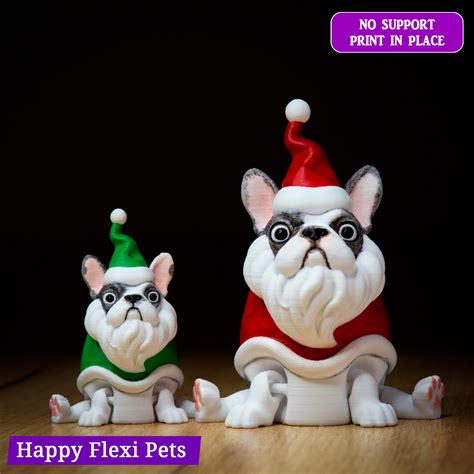 Stl File Frenchie The Santa Claus Christmas Collection Stl And 3mf 🎅