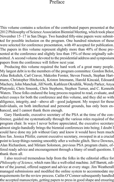 Preface Philosophy Of Science Cambridge Core