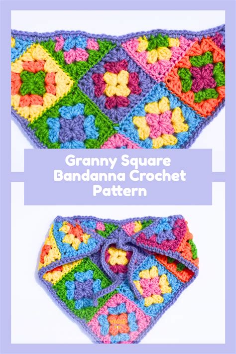 Crochet Pattern Easy Granny Square Bandana Crochet Pattern Summer