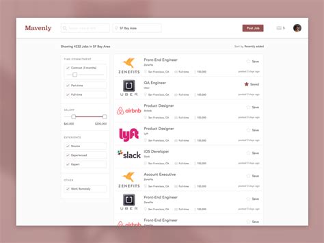 Job Search And Filter Ui By Allan Yu On Dribbble