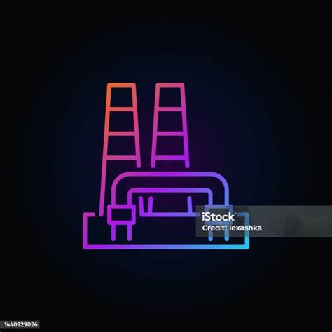 Colorful Geothermal Power Plant Icon向量圖形及更多再生能源圖片 再生能源 商標 圖示 Istock
