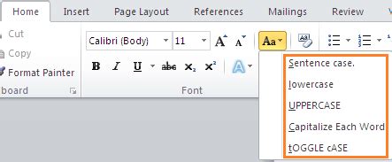 Change Case To Lower Upper Capital Or Other Cases In Word