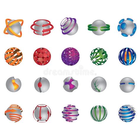 Spherical Logo Element Design Vector Illustration Decorative Design Stock Vector Illustration