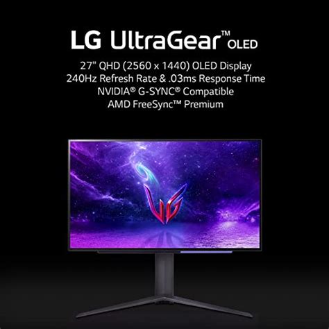 Lg Ultragear Oled Qhd Gaming Monitor With Hz Ms Gtg Nvidia G Sync Compatible