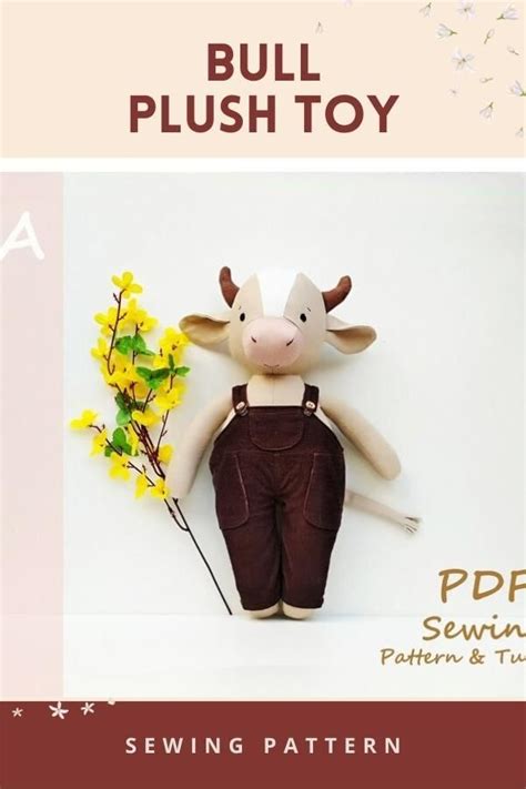 Bull Plush Toy Sewing Pattern Artofit