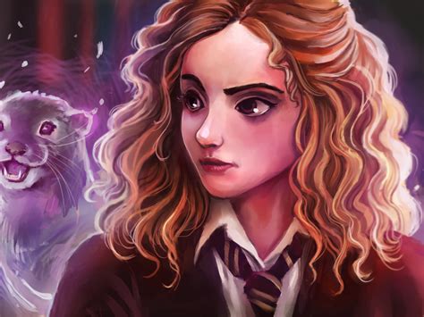 Download Wallpaper Art Harry Potter Hermione Granger By Ludmila Cera