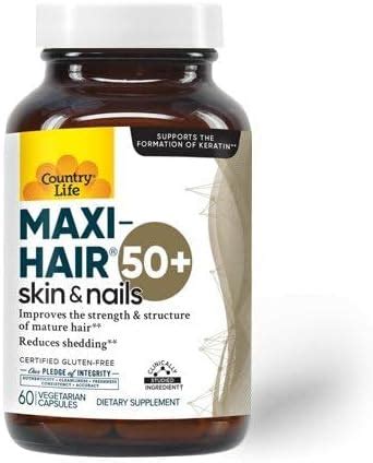 Amazon.com: Country Life Maxi-Hair 50+ Skin & Nails 60 Capsule : Health ...