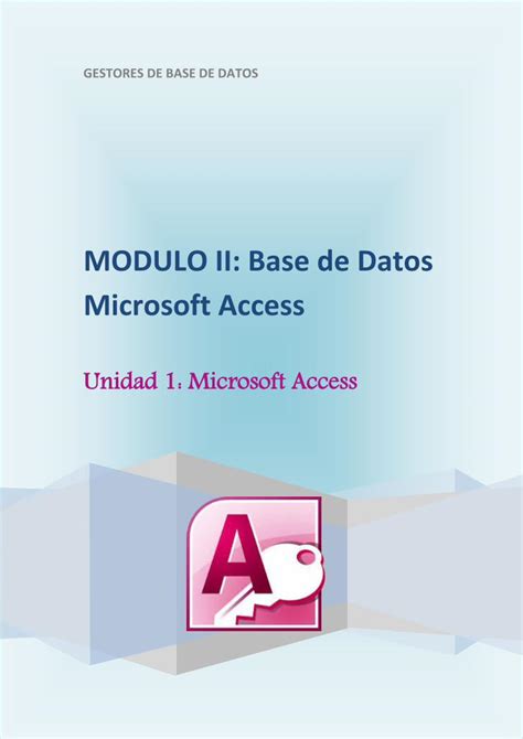 Pdf Modulo Ii Base De Datos Microsoft Access · Pdf Filemódulo Iv