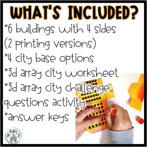Array City 3d Math Project By Kates Place Tpt