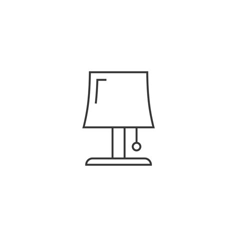 Vector Sign Of The Desk Lamp Symbol Is Isolated On A White Background