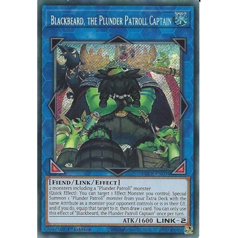 Yu Gi Oh Trading Card Game BLCR EN Blackbeard The Plunder Patroll Captain Secret Rare