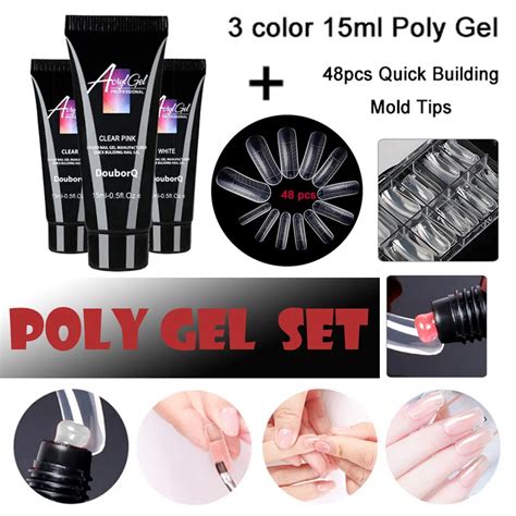 Gel Nail Poly Gel Lasting Finger Nail Crystal Jelly Camouflage Uv Lamp