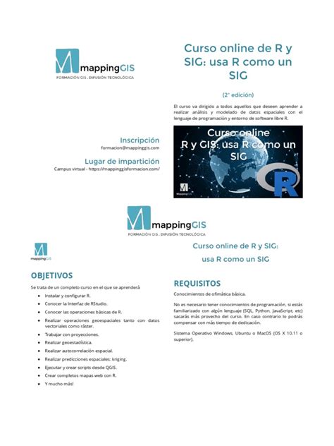 mappinggis programa curso r y gis pdf sistema de información